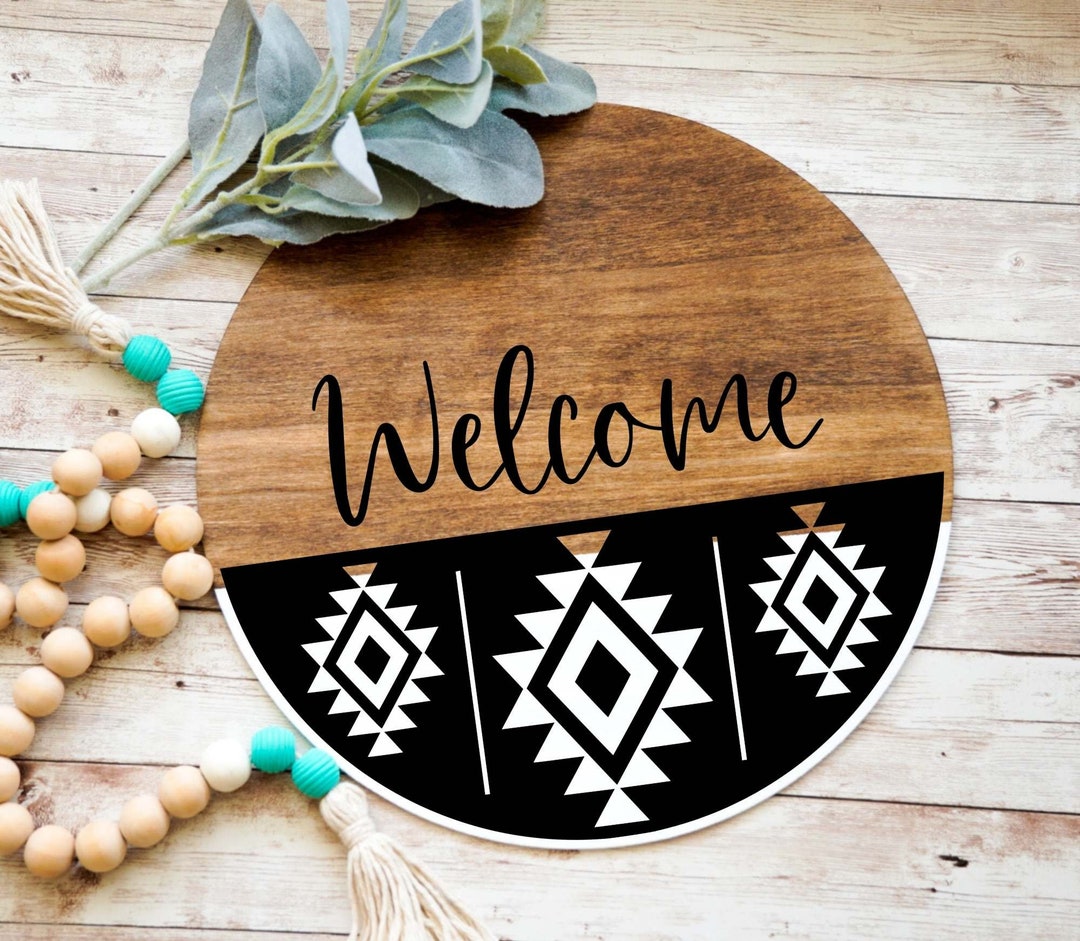 Aztec Vinyl Decal Sticker for Sign Welcome Aztec Half Round - Etsy