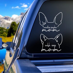 Dog Ears Vinyl Decal, Dog Ear Outline, Custom Dog Sticker, Dog Ears ...