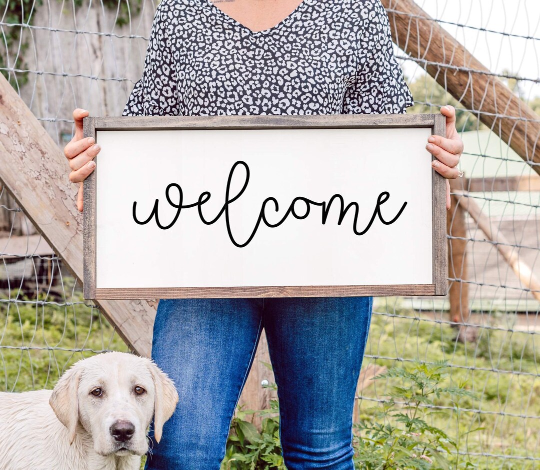 Modern Welcome Vinyl Decal for Signs, Welcome Vinyl Decal for Front ...