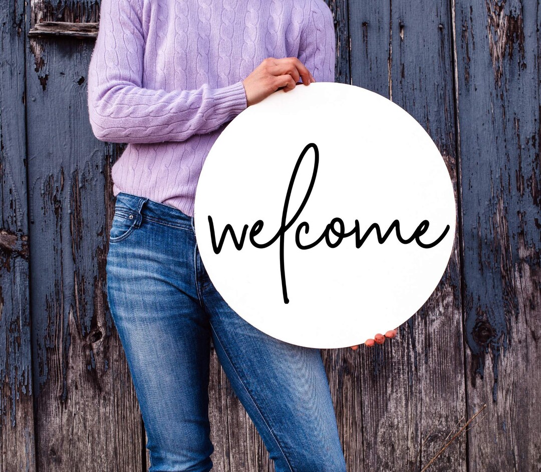Stylish Welcome Vinyl Decal for Signs, Welcome Vinyl Decal for Front ...