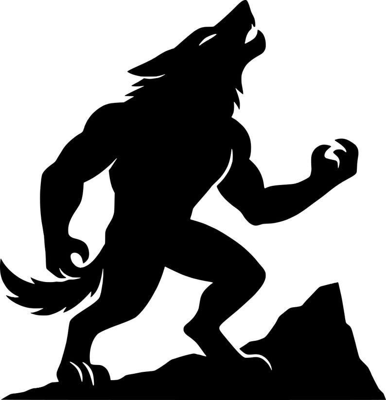 Holographic Dogman Decal • Howling Werewolf Car Window Sticker ...