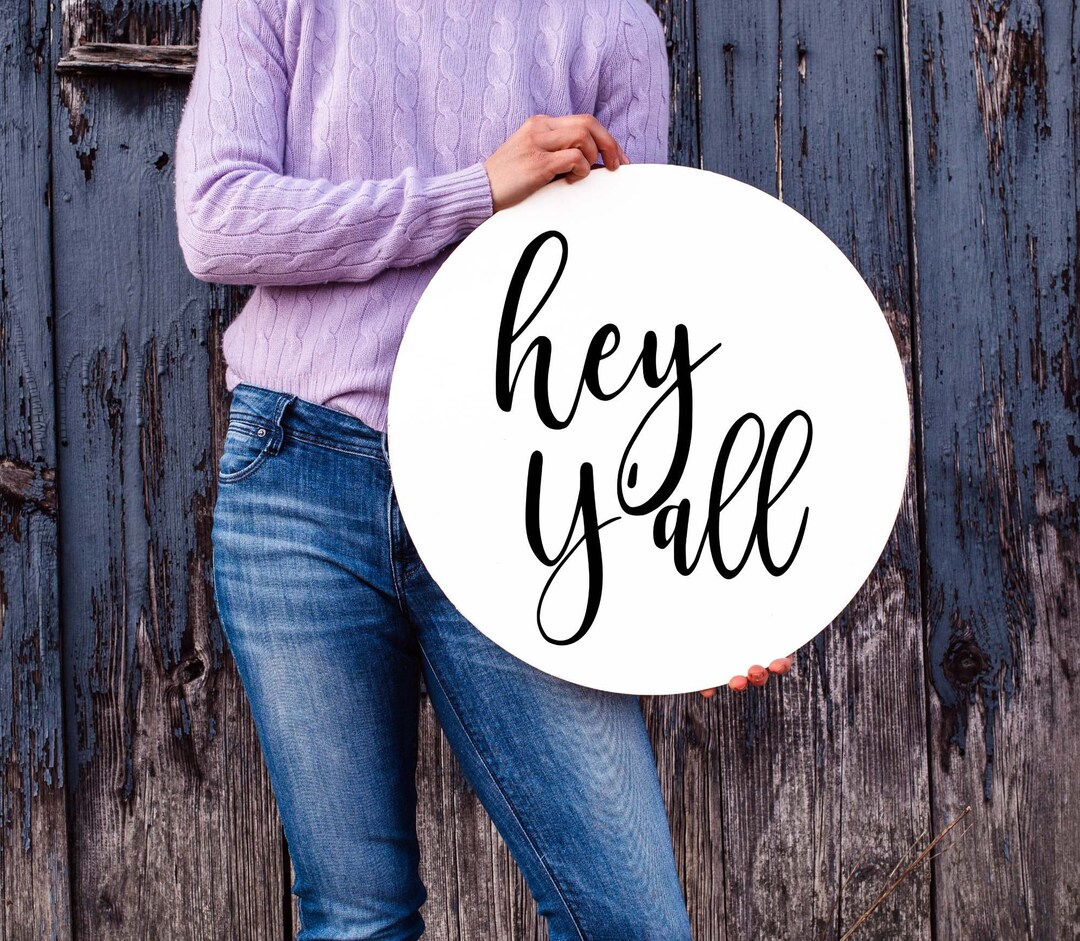 Hey Y'all Vinyl Decal Sticker, Hey Y'all Decal for Sign, Hey Y'all ...