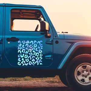 Leopard Holographic Car Decal, Cheetah Print Decal, Holographic Leopard ...