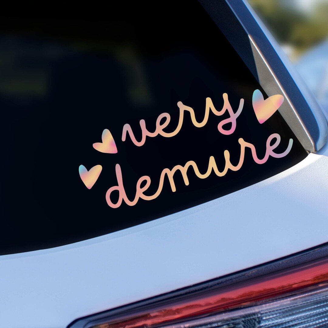 Very Demure Vinyl Decal Car Sticker, Very Demure, Coquette Bow Sticker ...