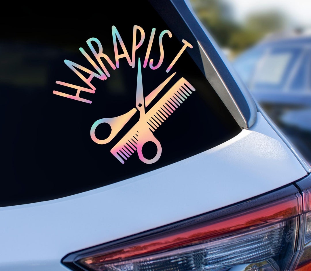 Hairapist Vinyl Decal Sticker for Hairstylist, Hairstylist Decal ...