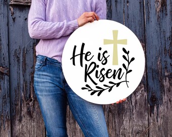 He is Not Here He is Risen Vinyl Stencil, Easter Vinyl Decal, Easter ...