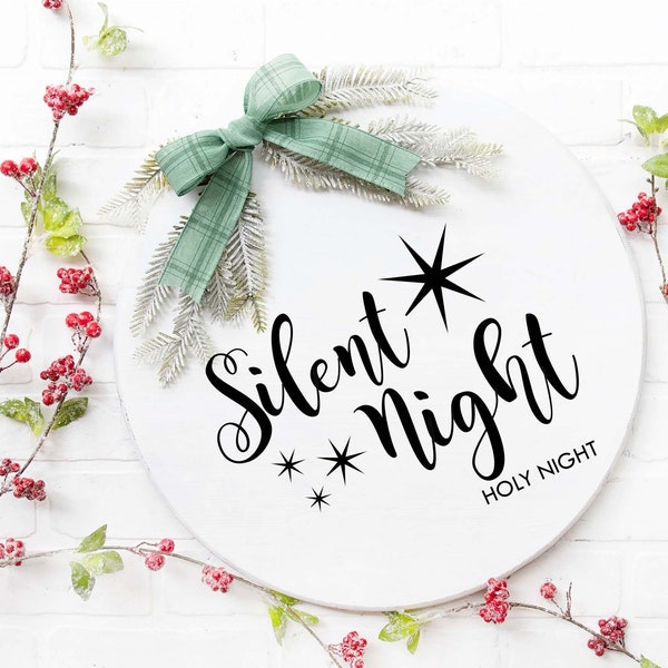 Silent Night Sign - Etsy