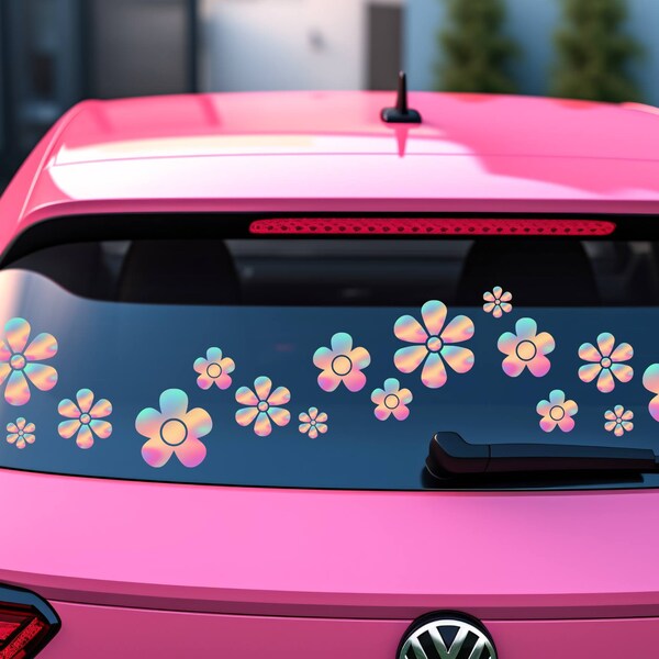 Flower Car Decal - Etsy