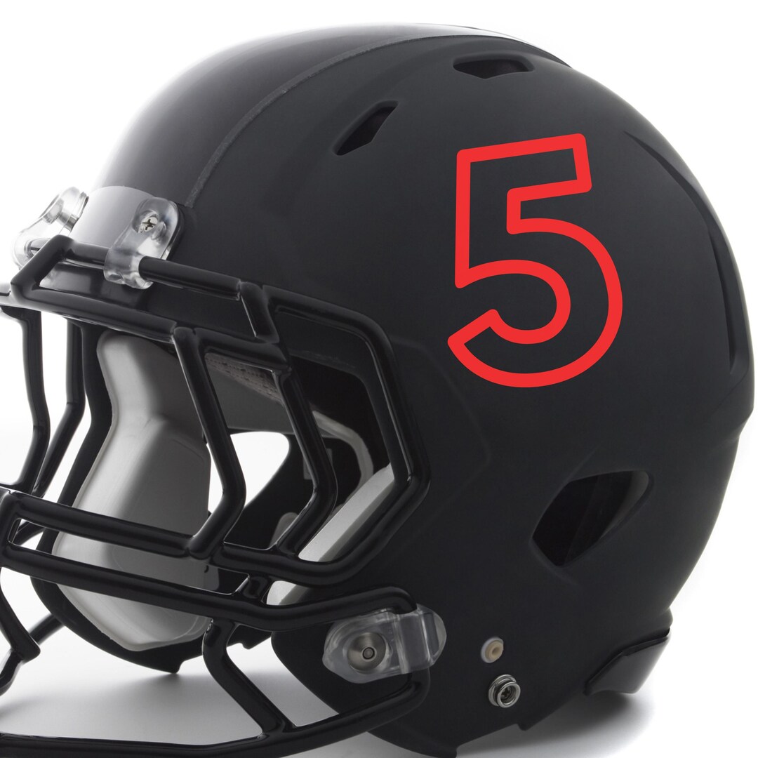 Football Helmet Number Vinyl Decal for Little Leagues, Custom Numbers ...