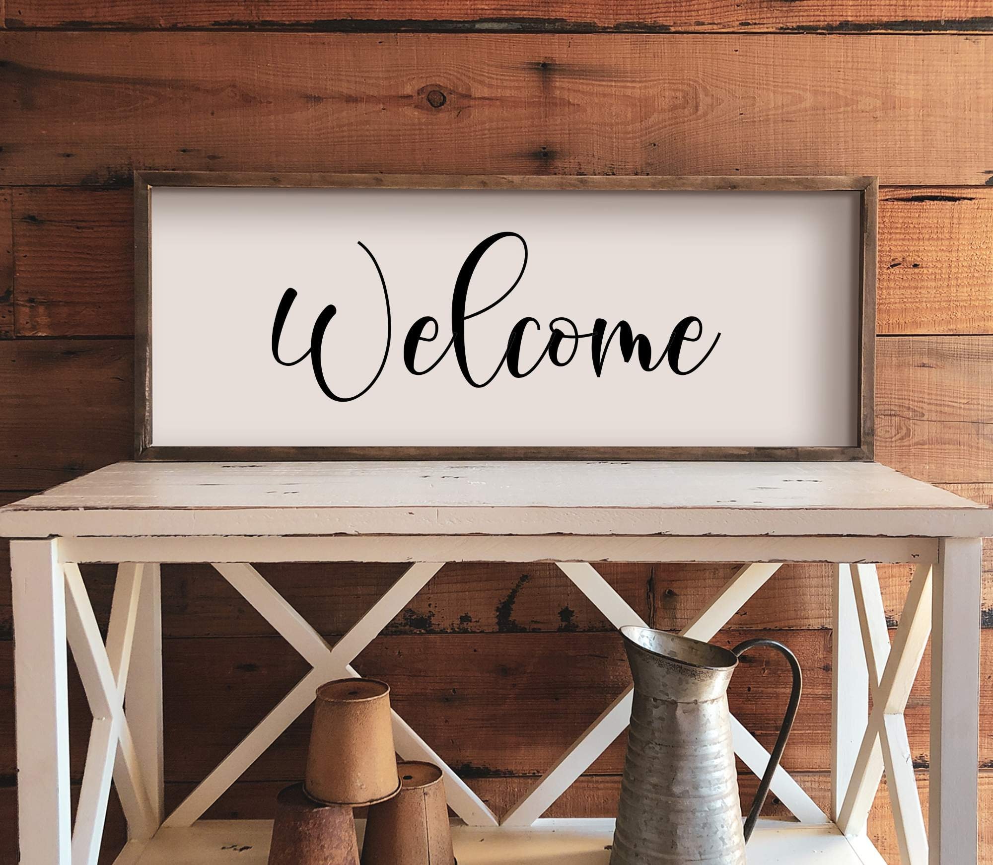 Big and Curvy Welcome Vinyl Decal for Sign Welcome Vinyl - Etsy