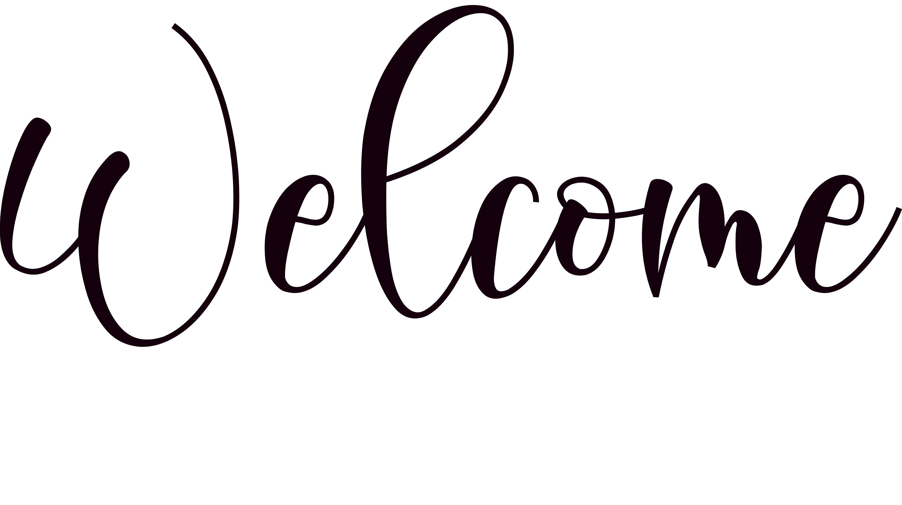 Big and Curvy Welcome Vinyl Decal for Sign Welcome Vinyl - Etsy