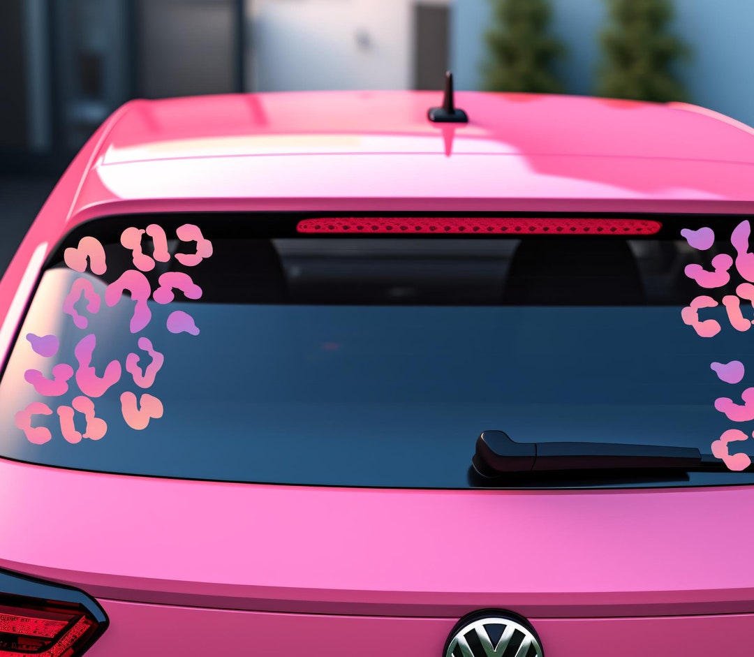 Leopard Holographic Car Decal, Cheetah Print Decal, Holographic Leopard ...