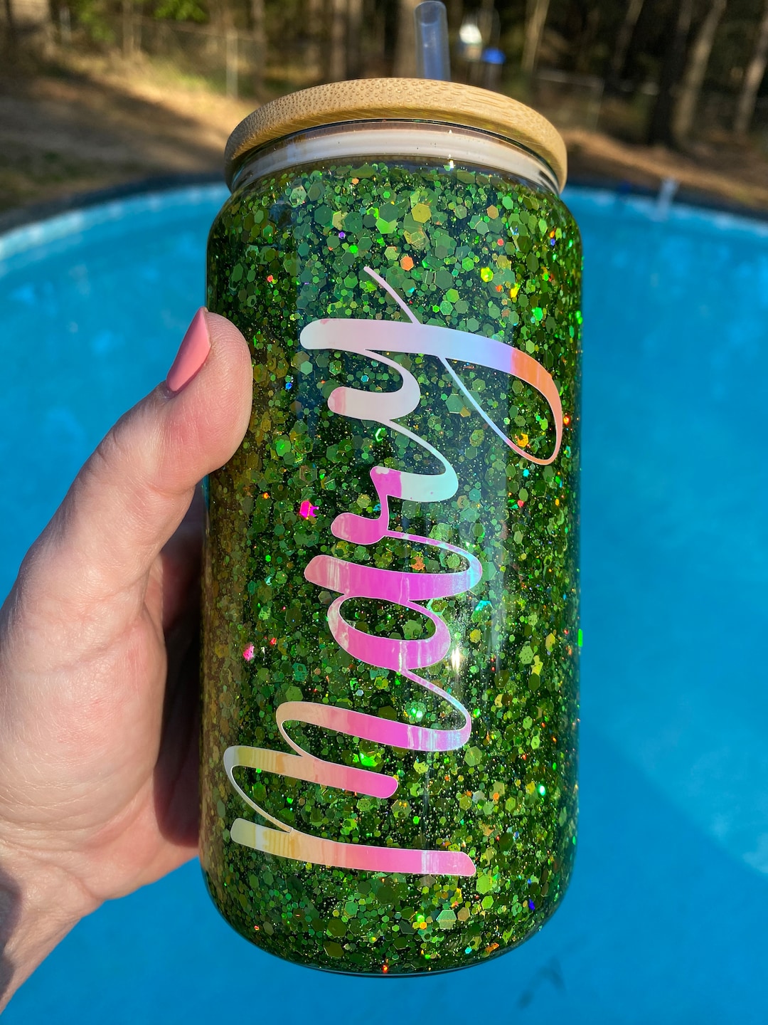 Snow Globe Glitter Tumbler, Personalized Snow Globe Tumbler, Glitter Libby Cup, Glitter Snow ...