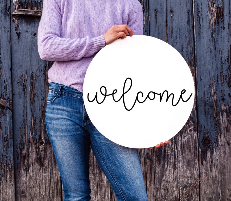 Modern Welcome Vinyl Decal for Signs Welcome Vinyl Decal for - Etsy