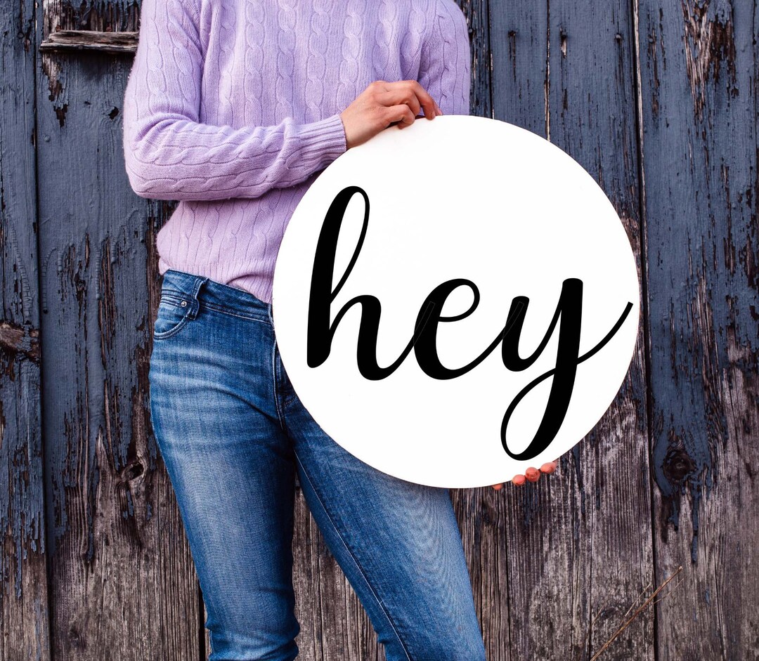 Hey Vinyl Decal Sticker, Hey Decal, Hey Sticker, Hey Sticker for Sign ...