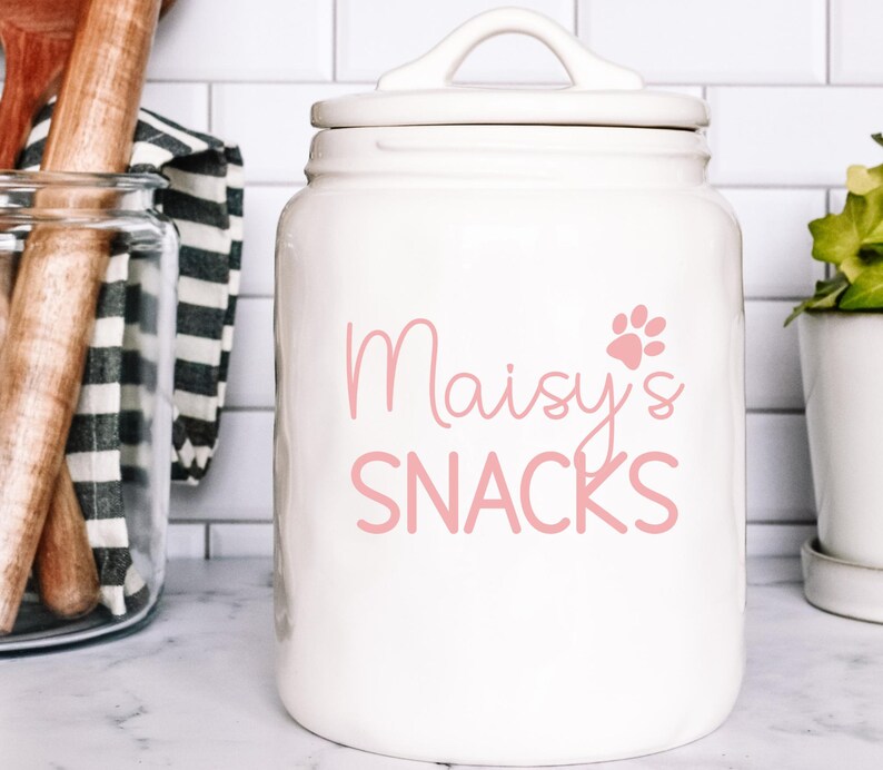 Personalized Treat Jar Decal, Treat Jar Decal, Treat Jar Sticker ...