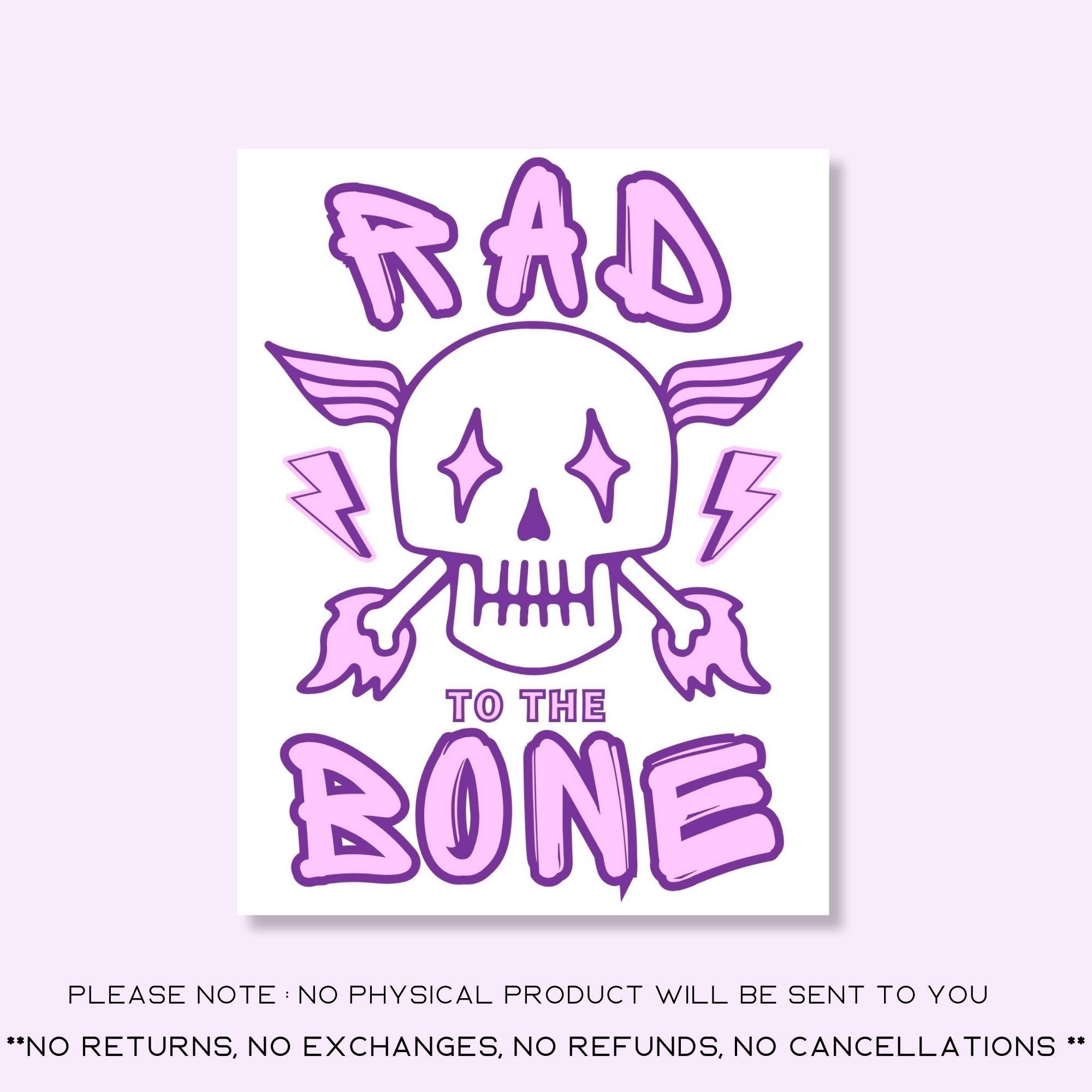 RAD Skull Coloring Page: Halloween Printable Art (digital Download) - Etsy