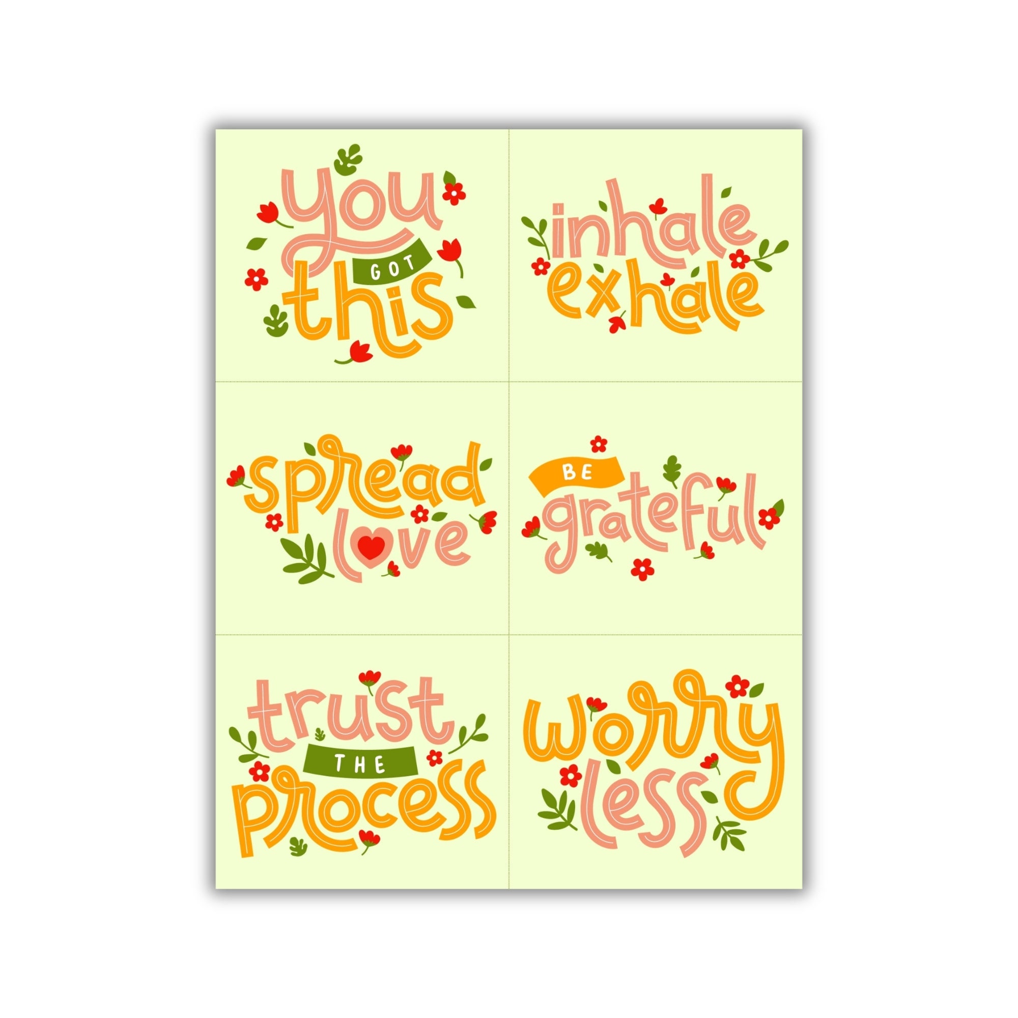 Grateful Flashcards, Digital Download Print, PDF Print, Printable ...