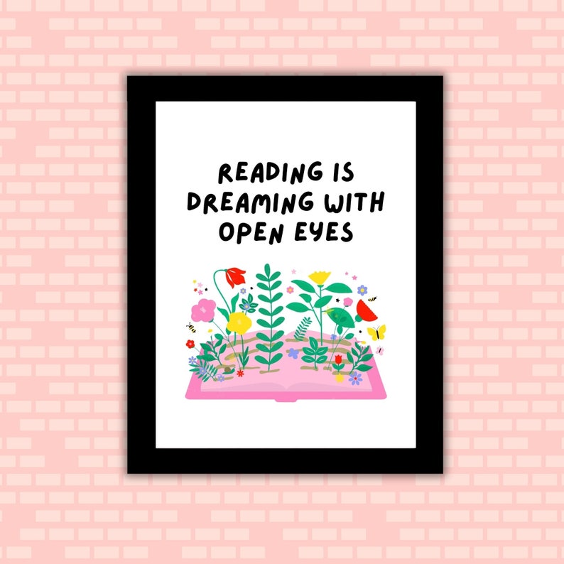 Reading Wall Art, Classroom Poster, Kids Room Decor, Library Poster ...