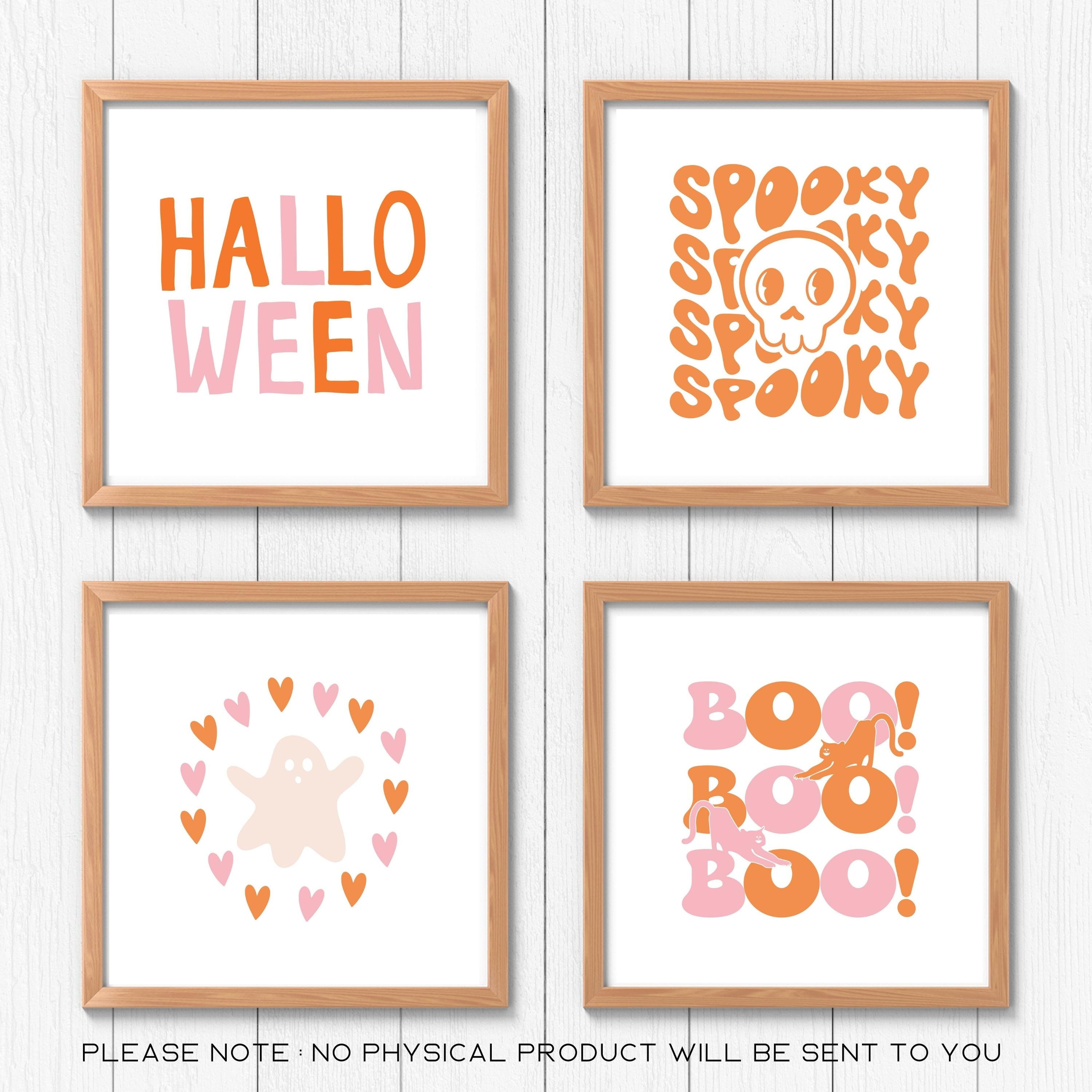 Halloween Kids Wall Art Cute Halloween Art Pastel Halloween - Etsy