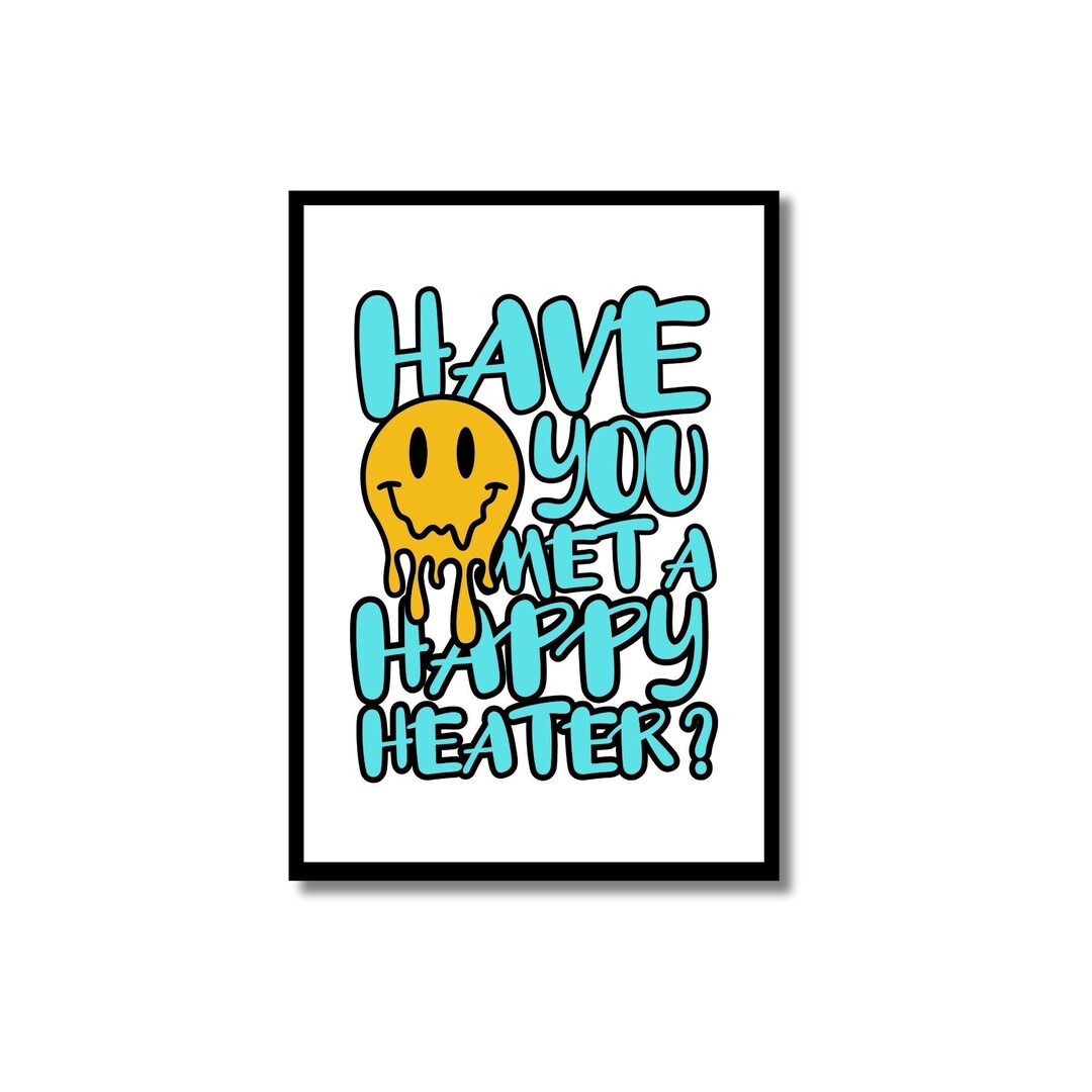 Smiley Face Hater Quote Art Print: Inspirational Mindset (PDF) - Etsy
