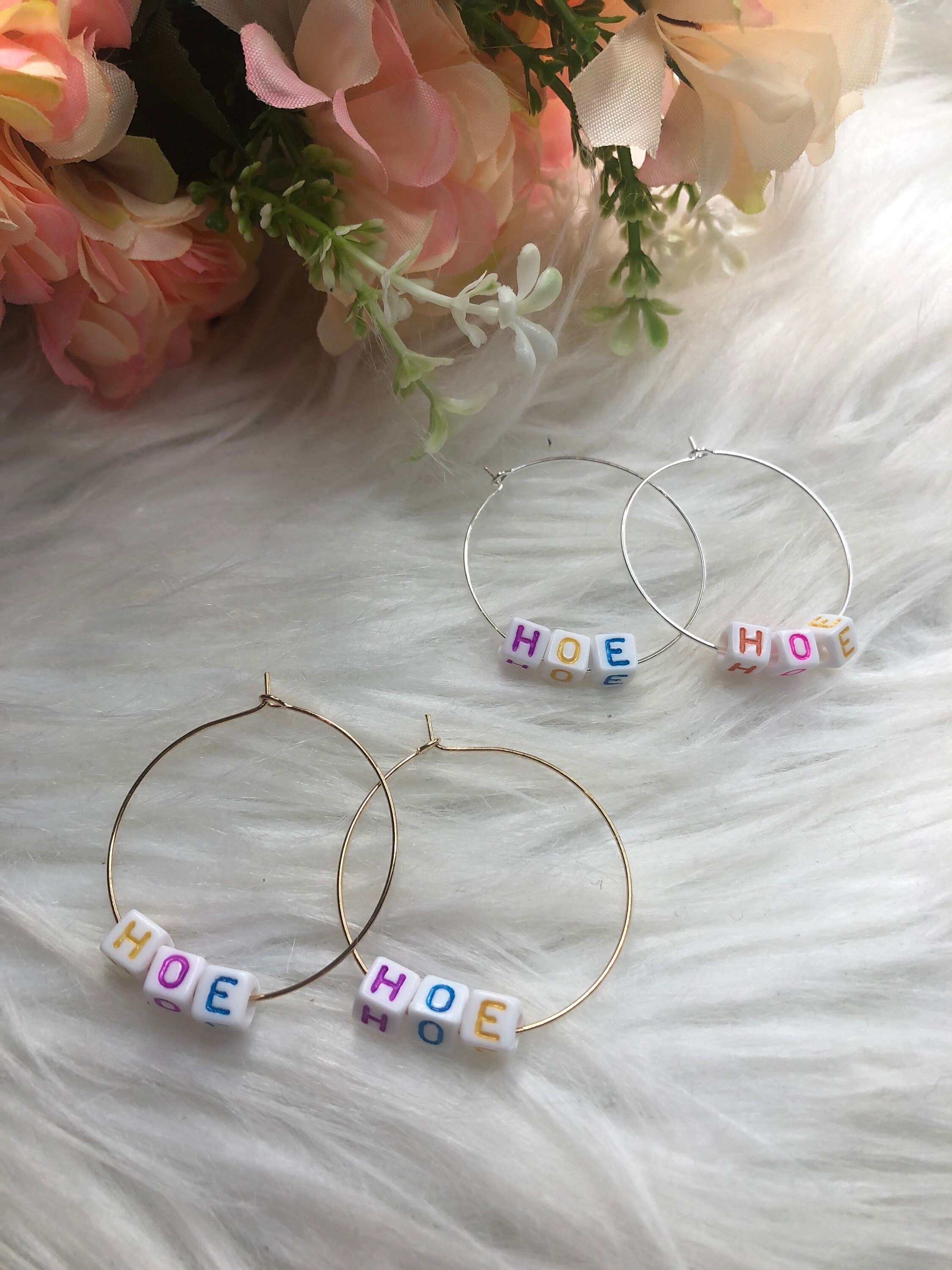 Hoop hoe Multicoloured Urban Earrings - Etsy