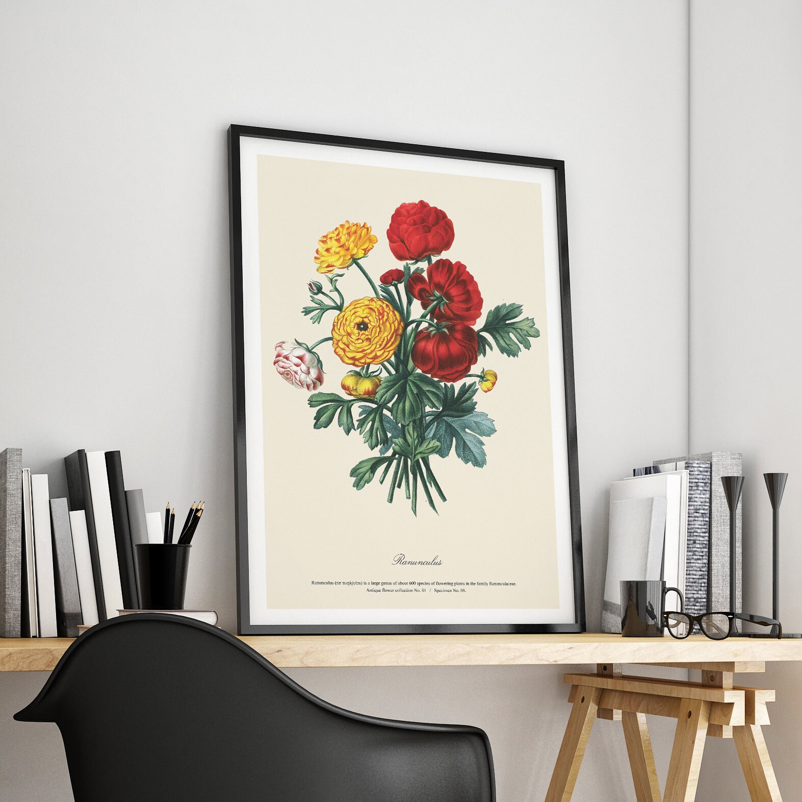 Antique Flower Print Collection, Vintage, Flower Poster, Digital ...