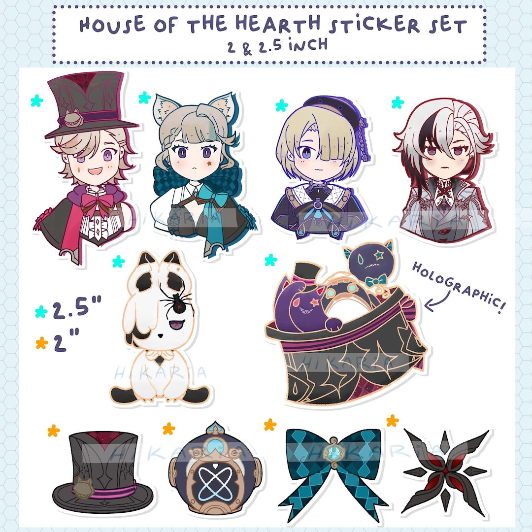 Genshin Impact House of the Hearth Sticker Set PREORDER - Etsy