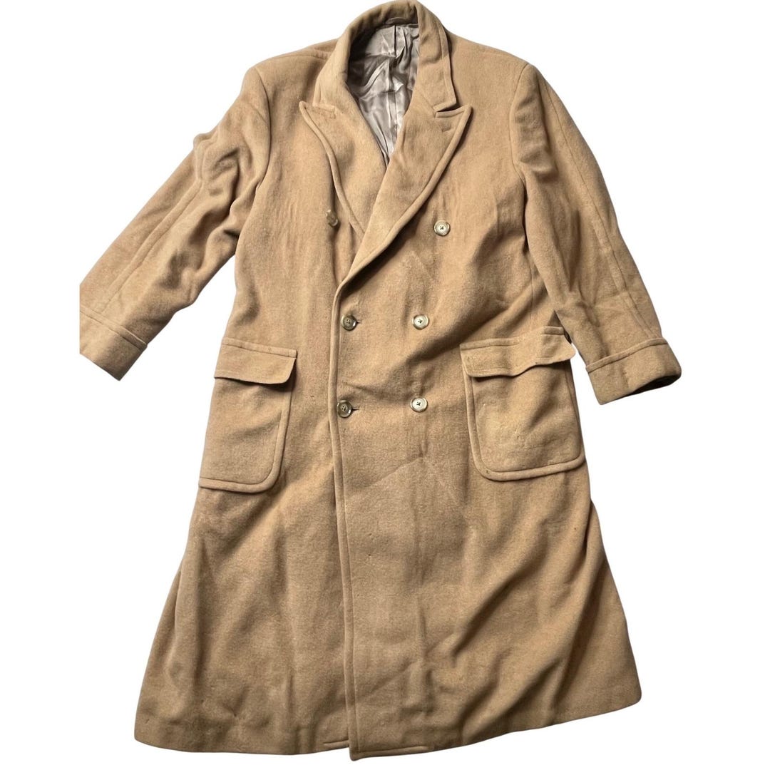 Polo University Club Ralph Lauren Camel Hair Double Breasted Overcoat ...