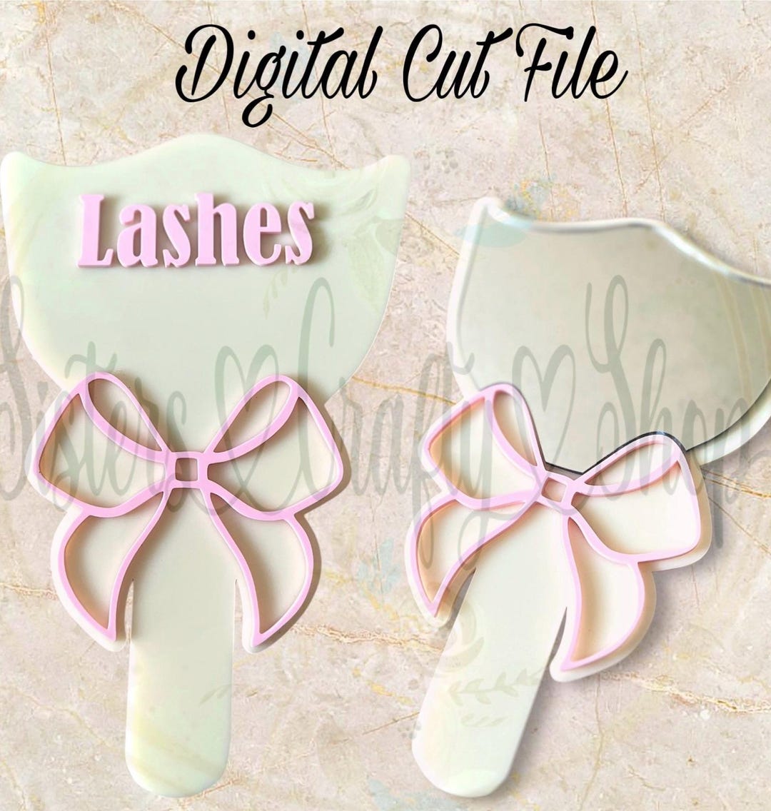 Lash Bow Mirror Digital File, Coquette Mirror, Lash Mirror Prop, NO ...