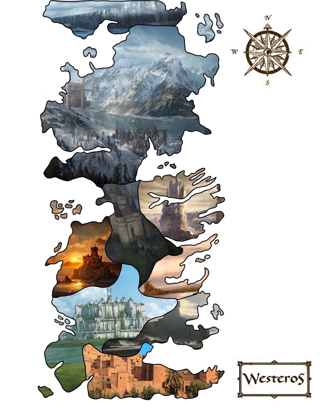 Digital Inspired Westeros Print - Etsy