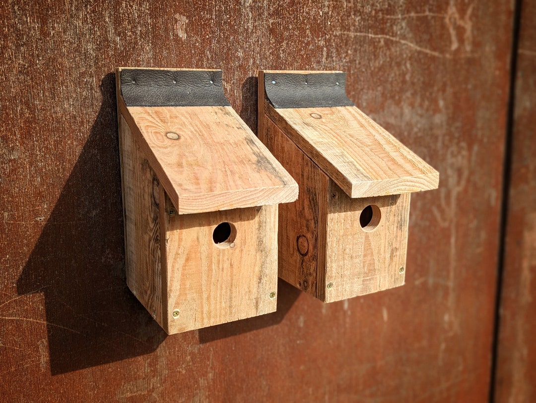 Handmade Bird Box From Reclaimed Wood for Cold Tits / Marsh Tits / Blue ...