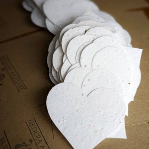 Eco-friendly Plantable Seeded Paper Heart Card / Little Gift / Thank ...