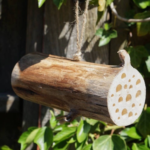 Handmade Wooden Bee Log / Bug Log / Bee Hive / Reclaimed Wood - Etsy