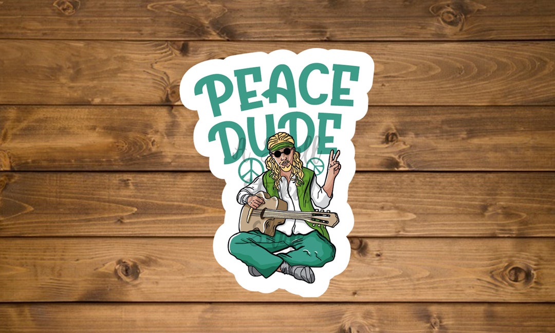 Peace Sign Fingers Peace Dude Decal for Laptop Peace - Etsy
