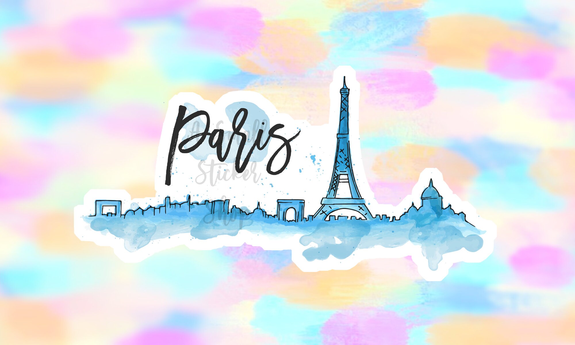 Paris Sticker French Sticker Paris art sticker Paris theme | Etsy