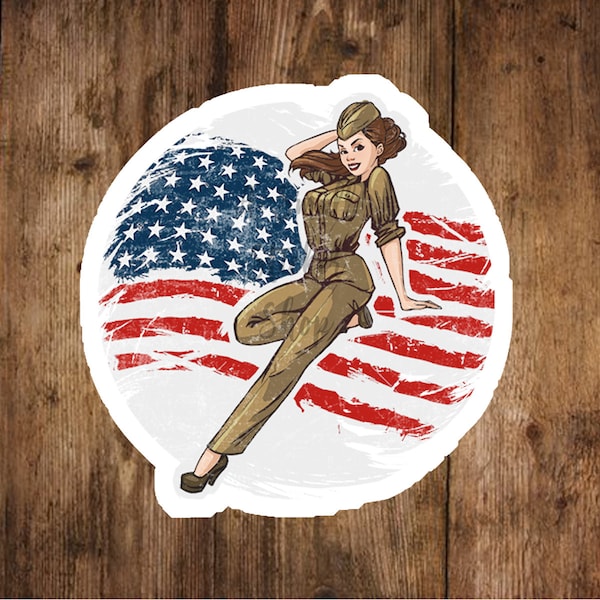 Ww2 Pin up Girl Stickers - Etsy
