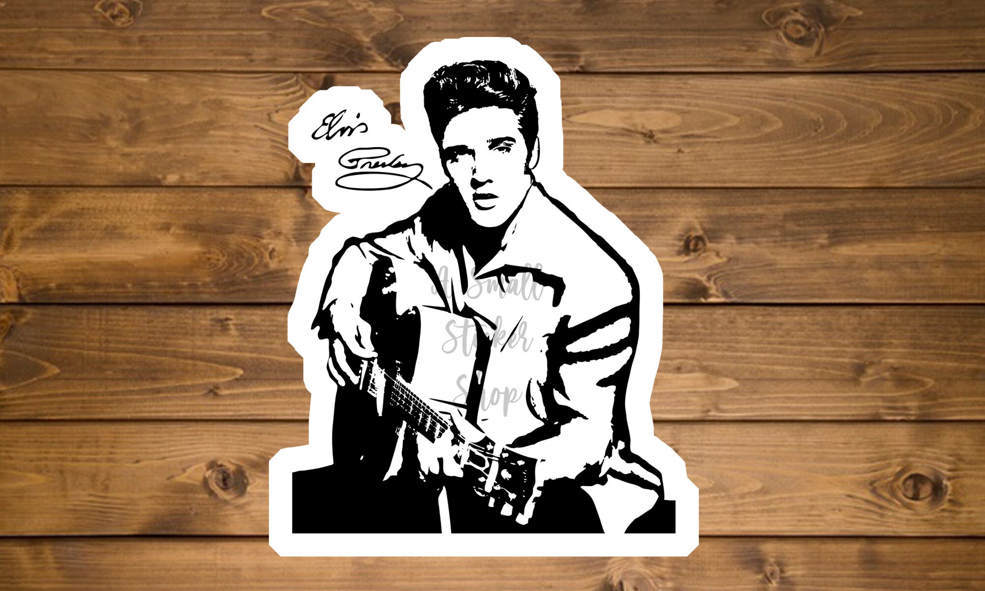 Elvis Presley sticker Black and white stickers die cut | Etsy