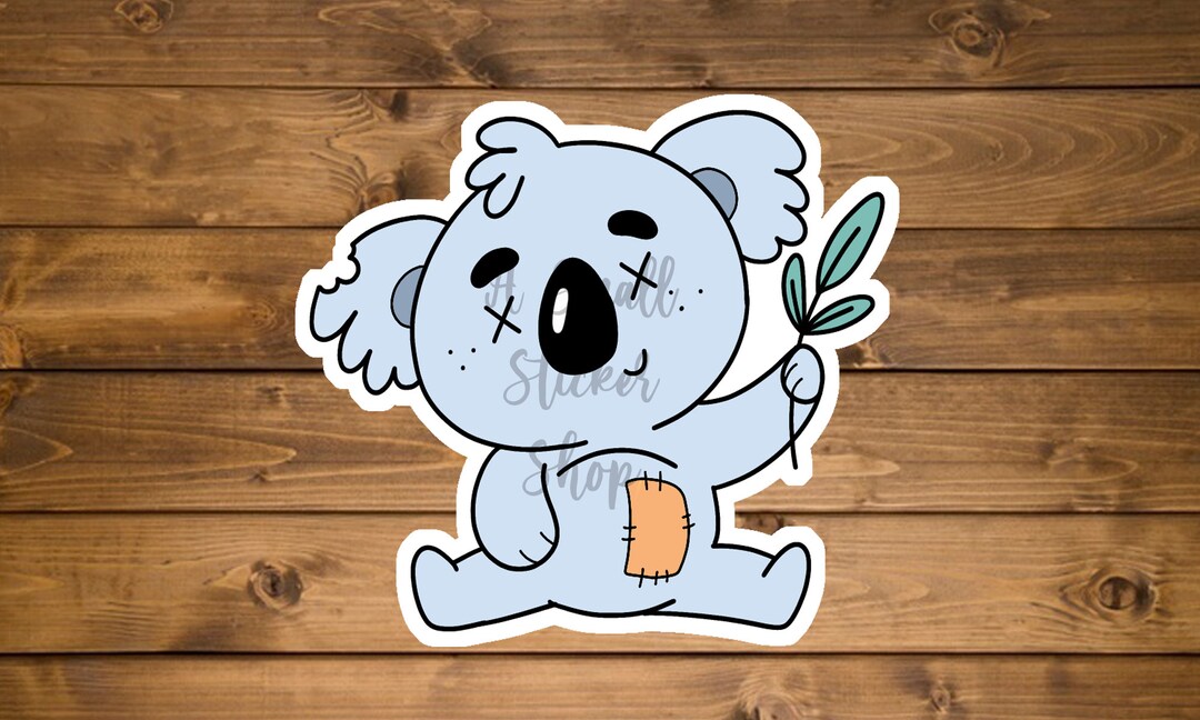 Koala Sticker Creepy Cute Funny Koala Decal Koala Vinyl - Etsy