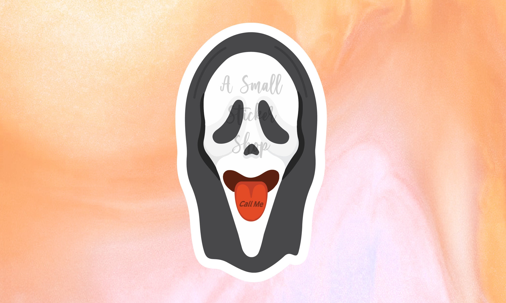 Ghostface Sticker Funny Vinyl Sticker Clear Laptop Decal - Etsy