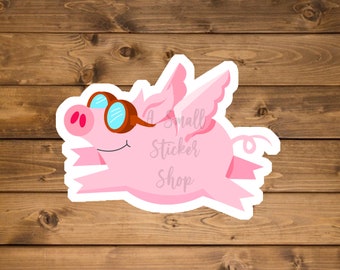 Flying Pig Sticker - Etsy