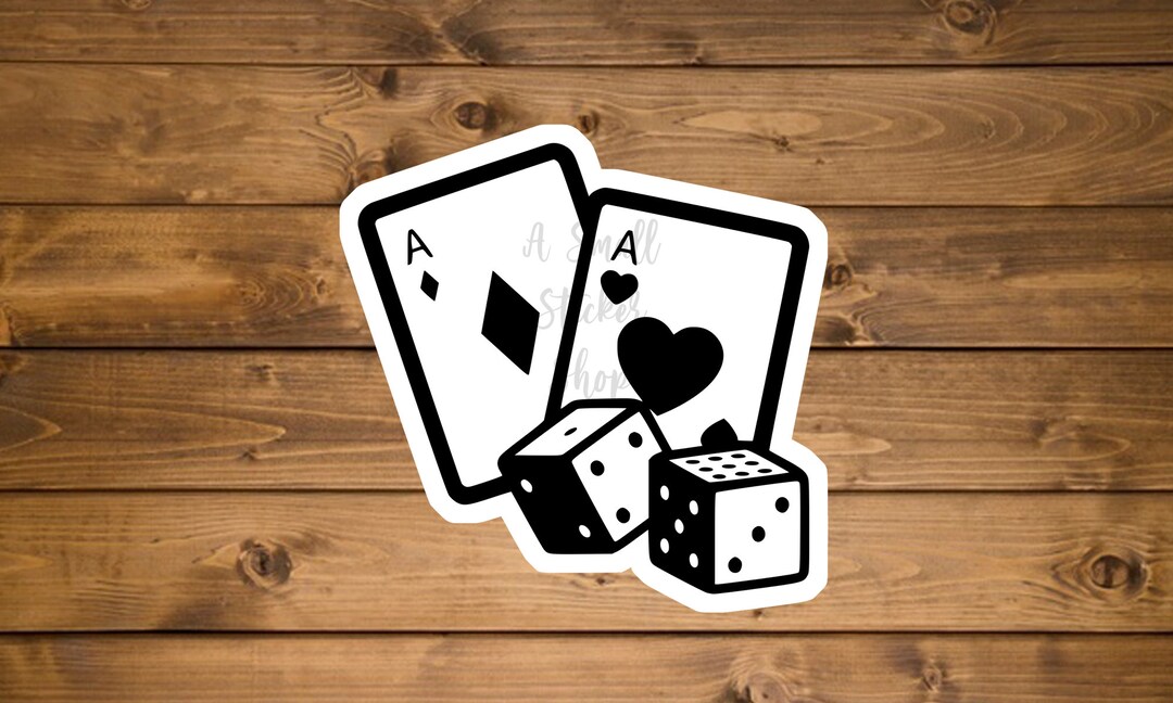 Playing Card Sticker Casino Sticker Playing Cards Laptop - Etsy