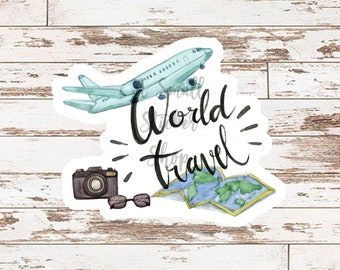Travel the World Sticker - Etsy