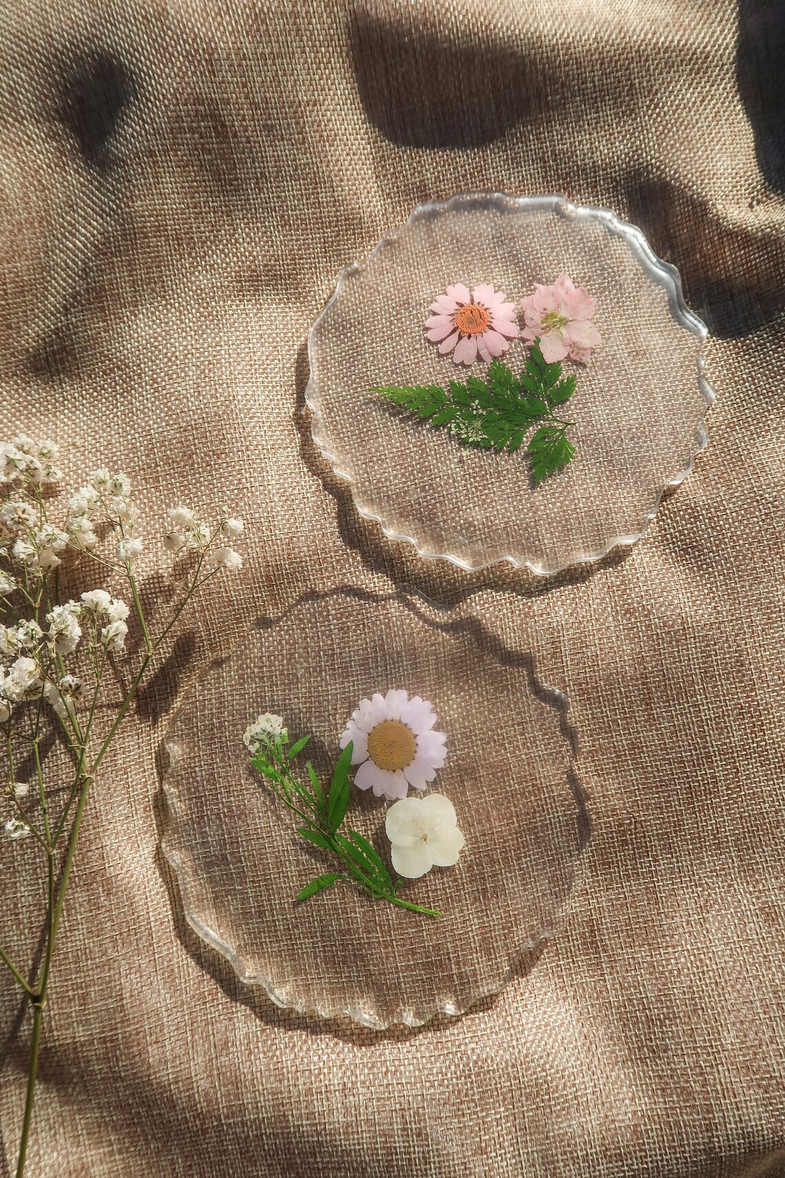 Pressed Floral Resin Coaster, Dried Flower Coasters, Birthday Gift for ...
