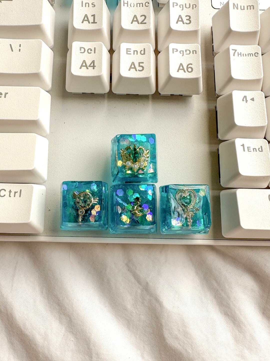 Magical Girl Keycap blue, Anime-inspired Keycap, Mechanical Keyboard ...