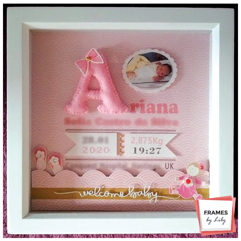 New Baby Girl Shadow Box Frame Nursery Wall Decor Baby - Etsy