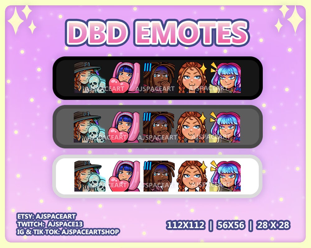 Dead by Daylight DBD Survivor Emote Pack of 5 Mikaela Reid, Bunny Feng ...