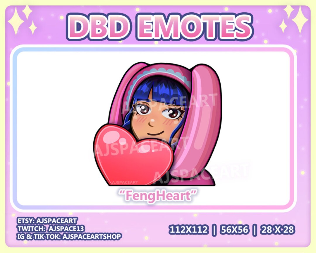 Dead by Daylight Pink Bunny Feng Min Heart Emote . DBD Survivor and ...
