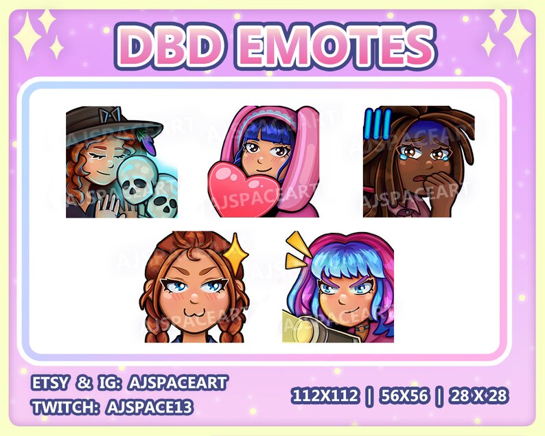 Dead by Daylight DBD Survivor Emote Pack of 5 Mikaela Reid - Etsy Australia