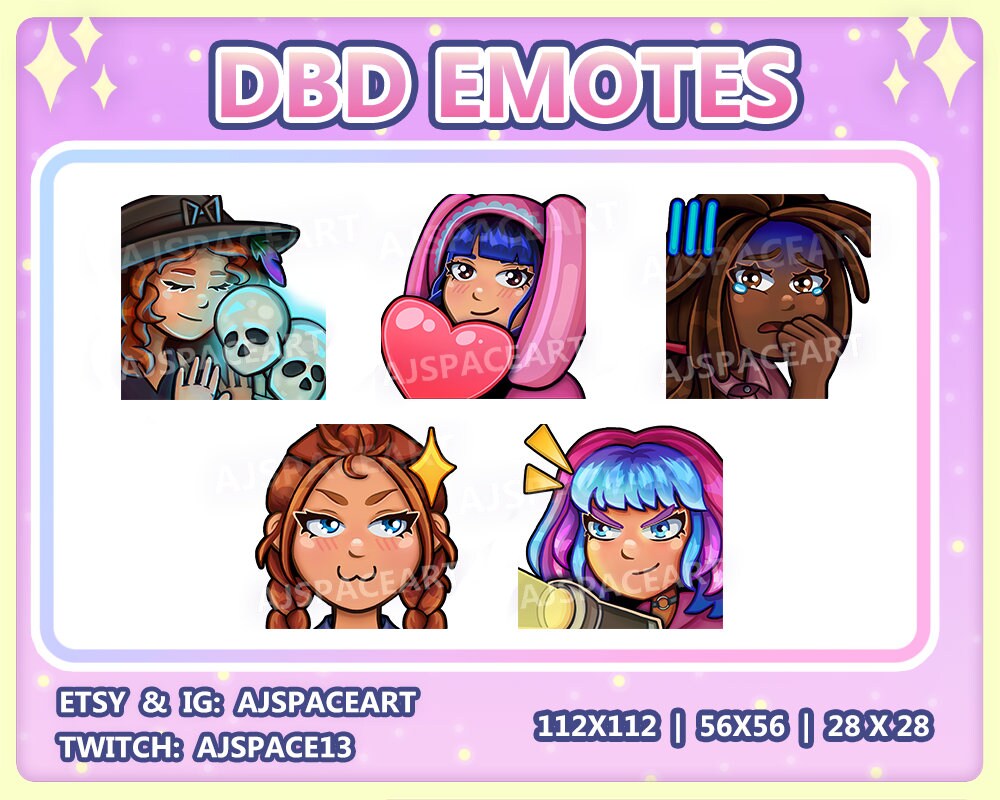 Dead by Daylight DBD Survivor Emote Pack of 5 Mikaela Reid - Etsy Australia